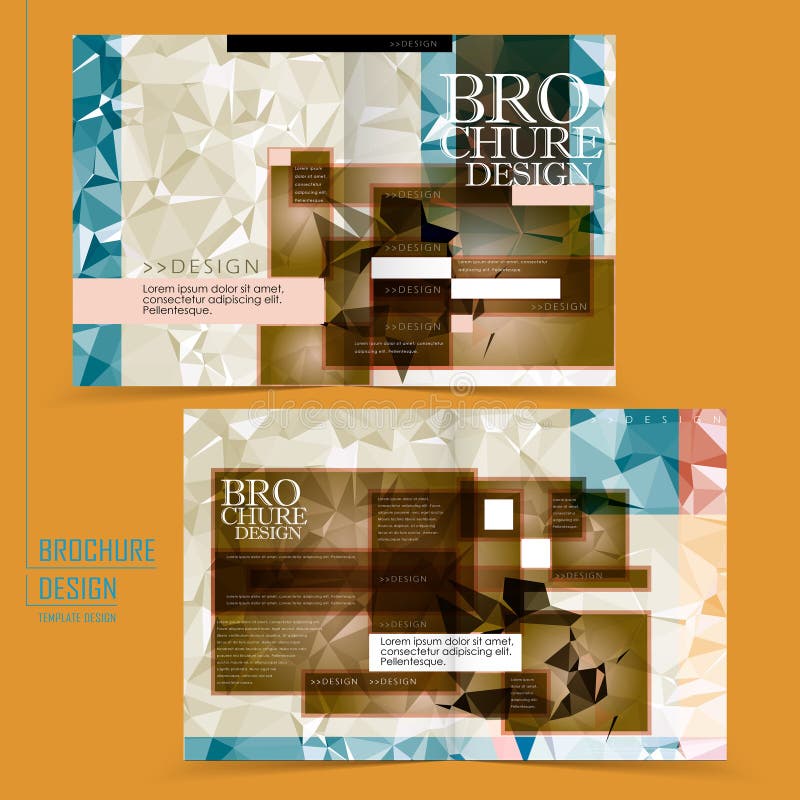 Modern Half-fold Template Design Stock Vector - Illustration of company ...