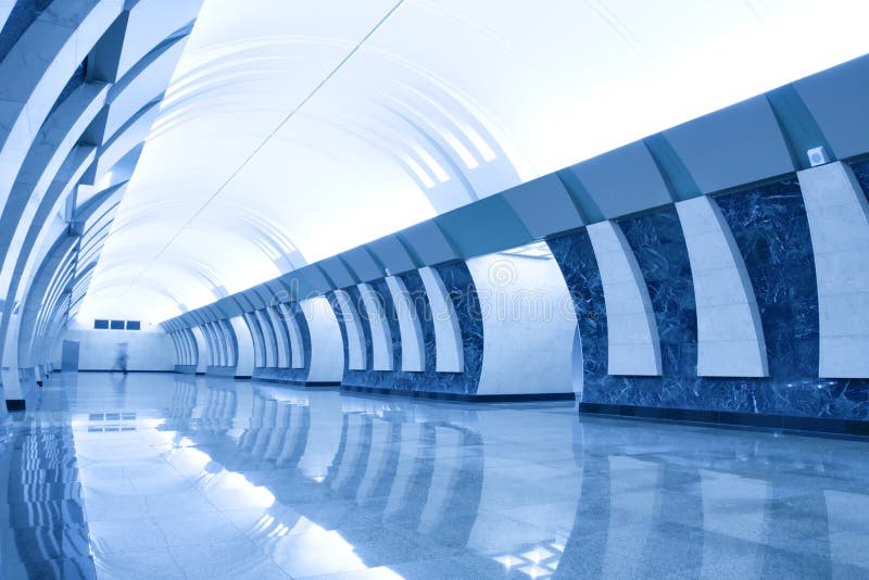 Modern Hall Inside Office Center Stock Image - Image of bright, cosmic ...