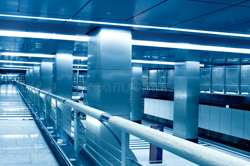 Modern Hall Inside Office Center Stock Photo - Image of illuminated ...