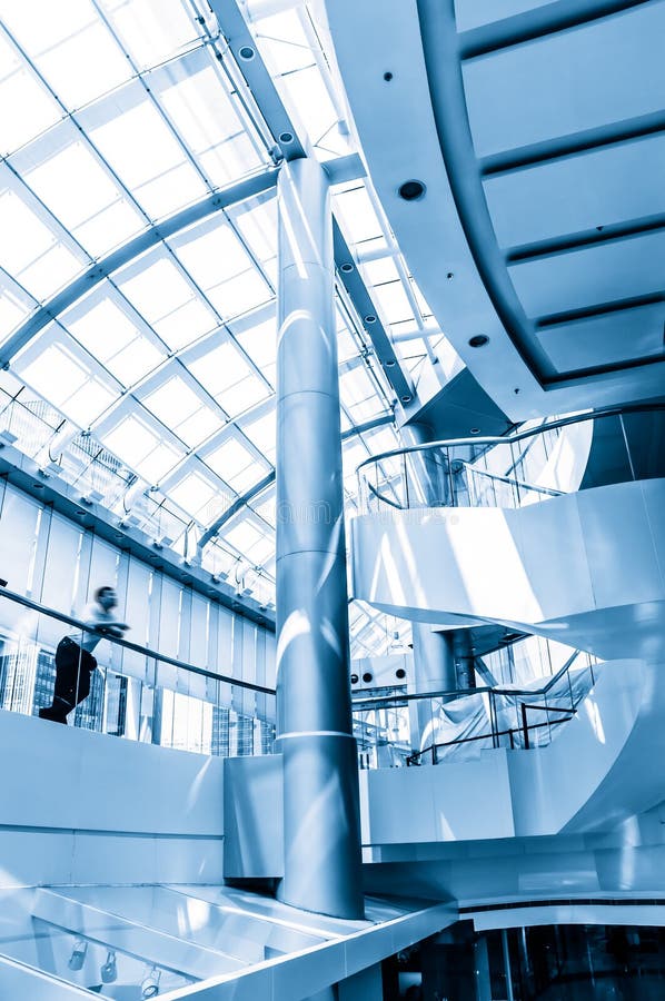 Modern Hall Inside Office Center Stock Image - Image of sale, business ...