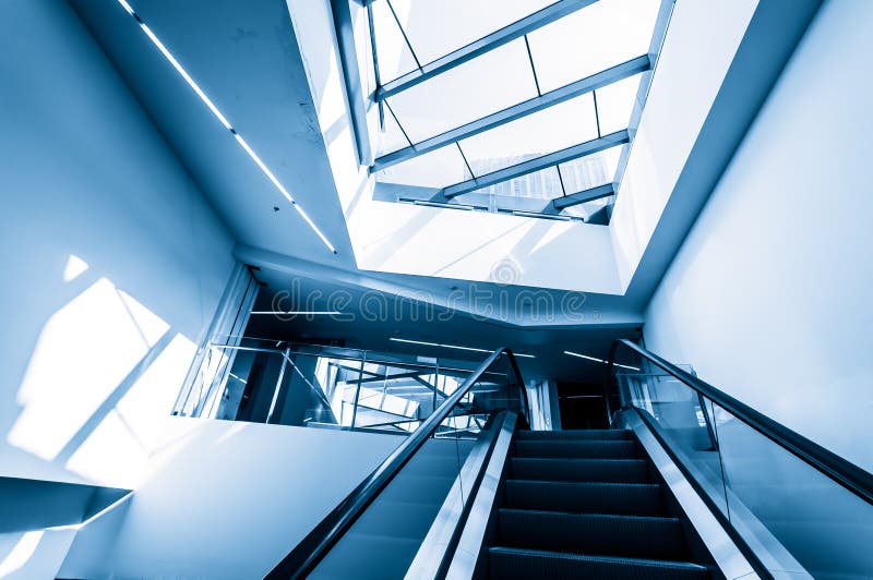 Modern Hall Inside Office Center Stock Image - Image of gallery ...