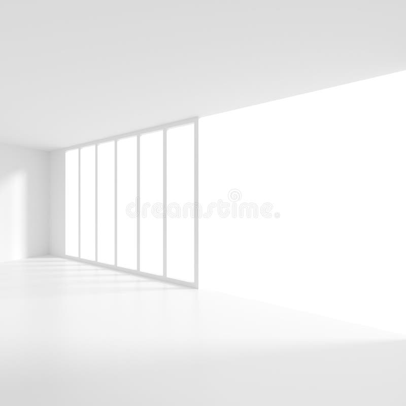 Modern Hall Interior Background. White Empty Room with Window Stock ...