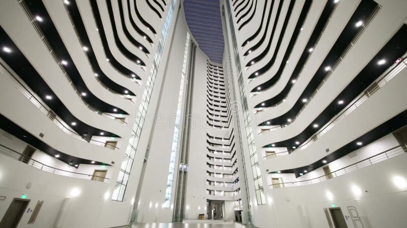 Modern Hall in Multistoried Apartment Building Stock Footage - Video of ...