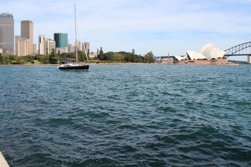 Modern Hall (sydney Opera House) and Bay in Sydney - Australia ...