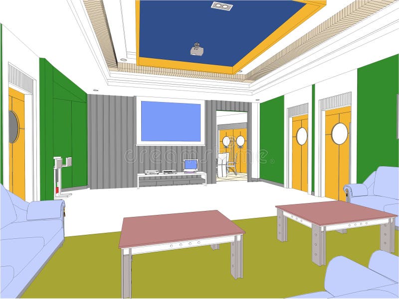 Modern Hall Vector 06 stock vector. Illustration of vector - 21905420