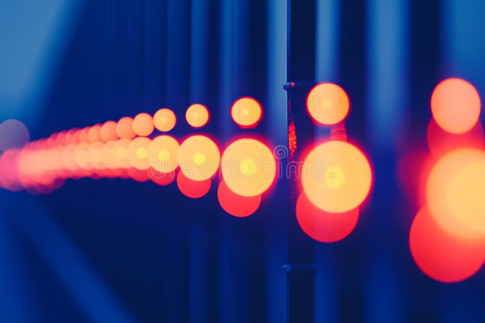 Modern Hallway Featuring a Wall with Illuminated Perforated Metal Stock ...