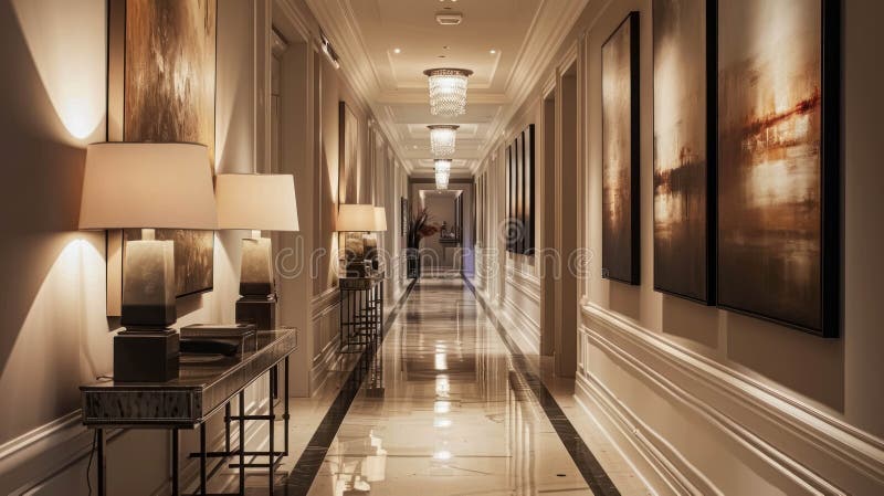 Modern Hallway Wall with Decor Ideas. Luxury and Modern Hallway Home ...