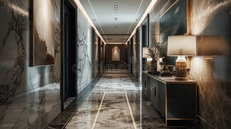 Modern Hallway Wall with Decor Ideas. Luxury and Modern Hallway Home ...