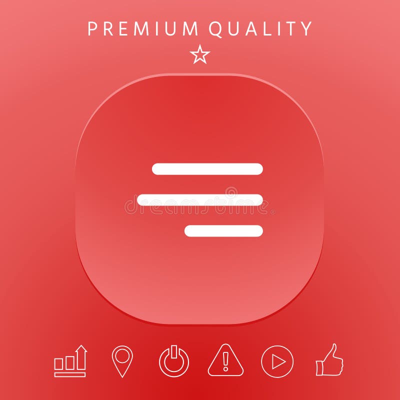 Modern Hamburger Menu Icon for Mobile Apps and Websites Stock Vector ...