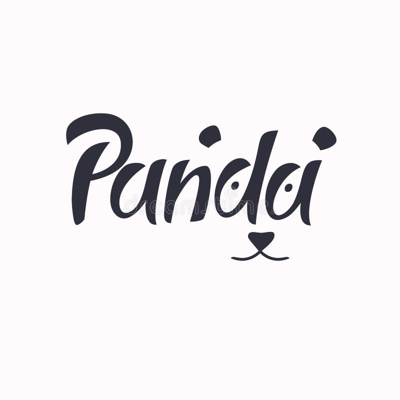 Panda Design Silhouette For Brand Design Stock Vector - Illustration of ...