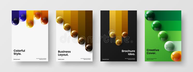 Modern Handbill Vector Design Layout Set Stock Vector - Illustration of ...