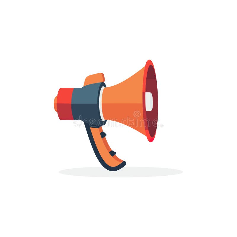 Modern Handheld Megaphone for Announcements. Vector Illustration Design ...