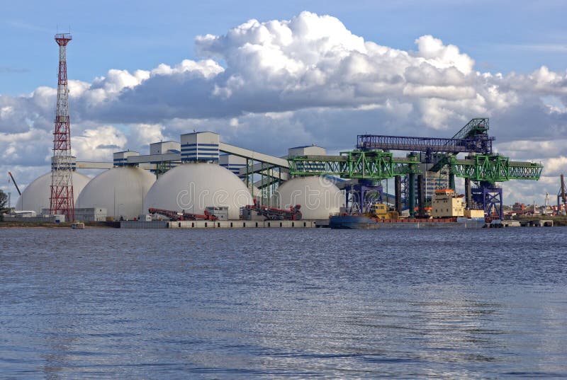 A modern harbor stock image. Image of river, chemical - 90224357
