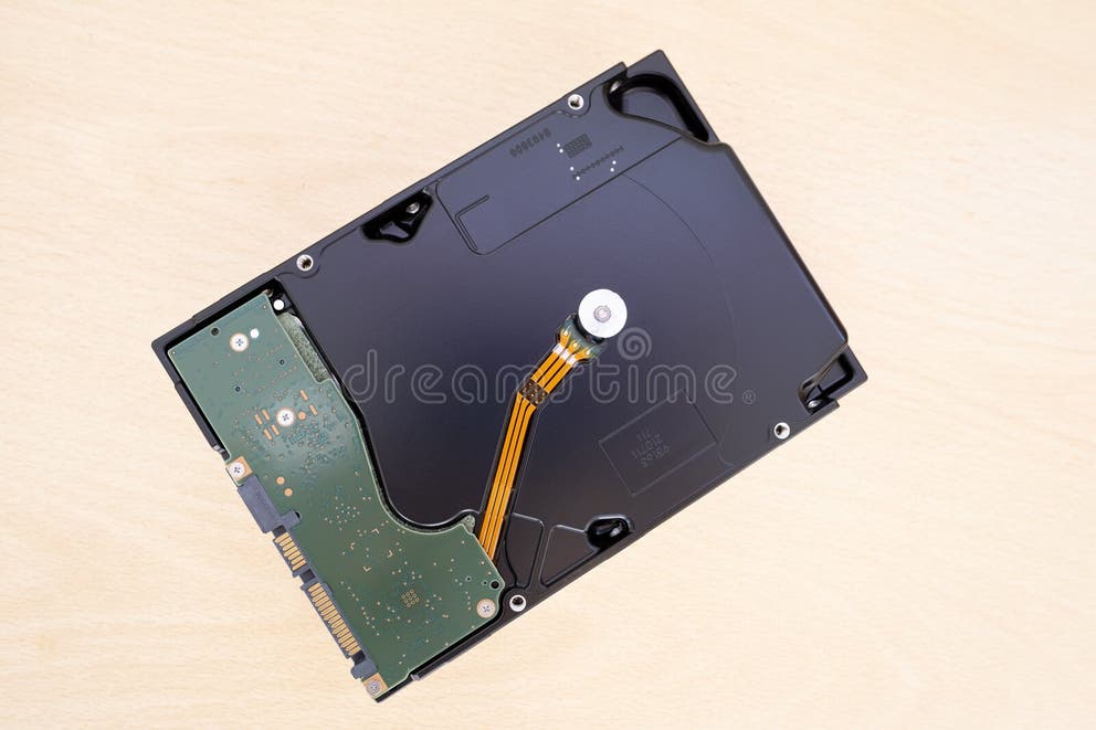 Modern Hard Disk Scattered on Table, Concept of Scattered Hard Disks in ...