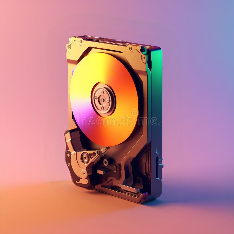 Modern Hard-drive. Generative AI Stock Illustration - Illustration of ...