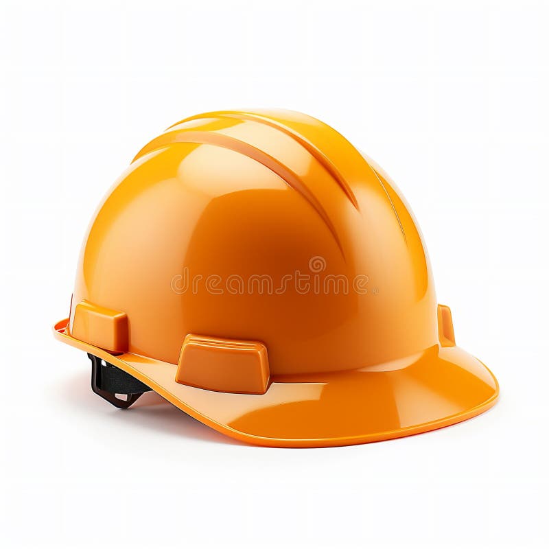 Modern Hard Hat Isolated on White. AI Generative Stock Photo - Image of ...
