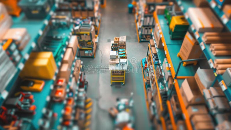 Modern Hardware Shop Interior with Abstract Unfocused Background Stock ...
