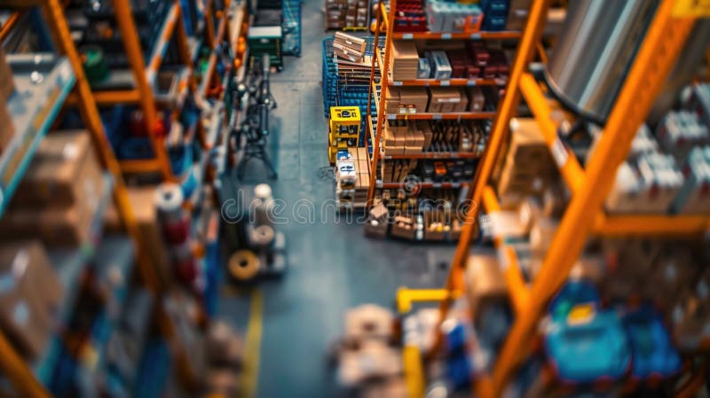Modern Hardware Shop Interior with Abstract Unfocused Background Stock ...