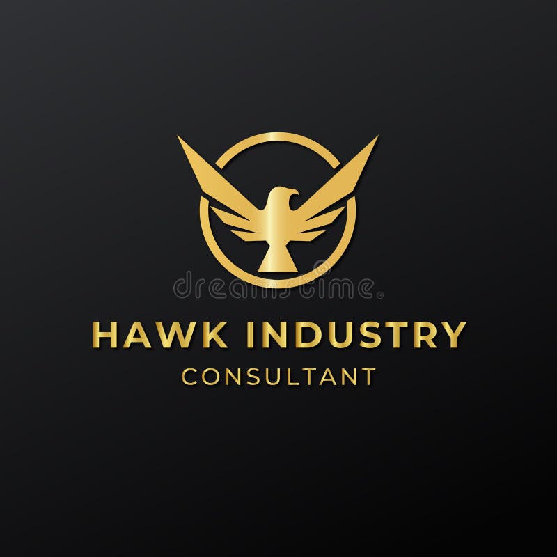 Modern Hawk Industry Logo stock vector. Illustration of golden - 260971831