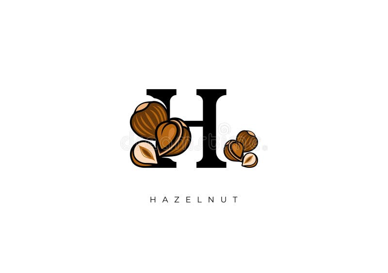 Brown HAZELNUT FRUIT Vector, Great Combination of Hazelnut Symbol with ...