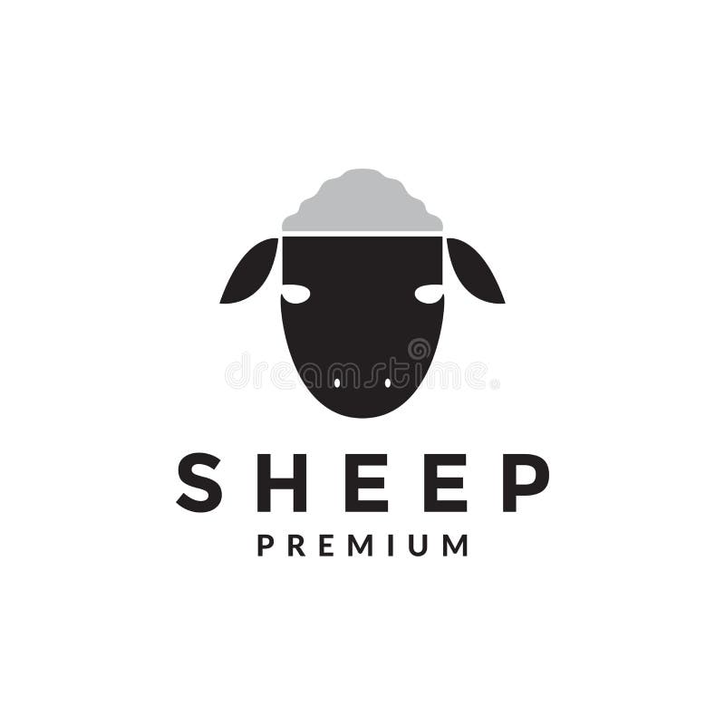 Modern Head Sheep Black Logo Stock Vector - Illustration of food, lamb ...