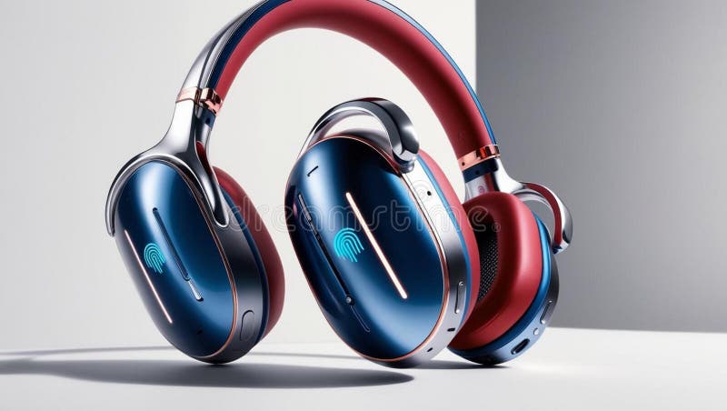 Innovative Headphones with Artificial Intelligence Stock Illustration ...