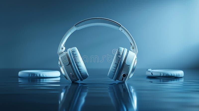 Modern Headphones with Sleek Design - Generative Ai Stock Illustration ...