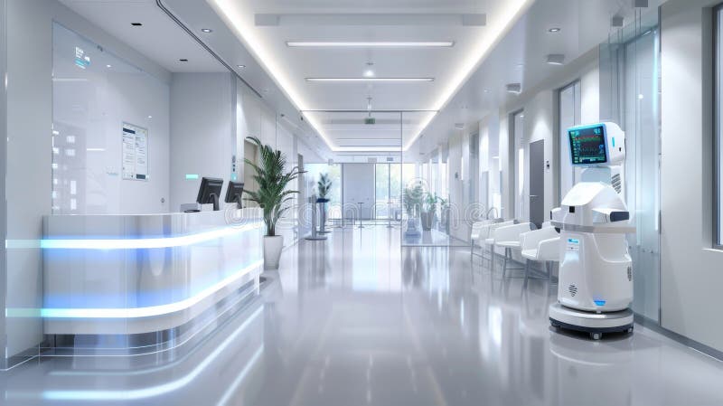 A Modern Healthcare Facility Featuring Advanced Robotic Technology ...
