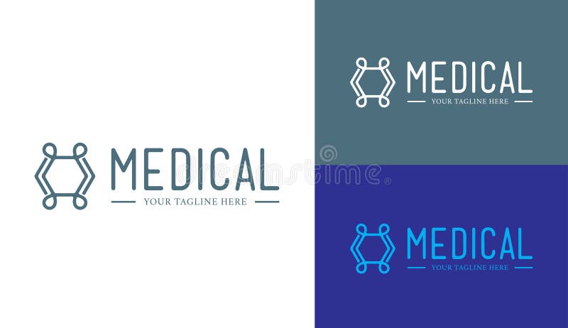 Modern Healthcare Medical Logo. Flat Vector Blue Medical Logo Design ...