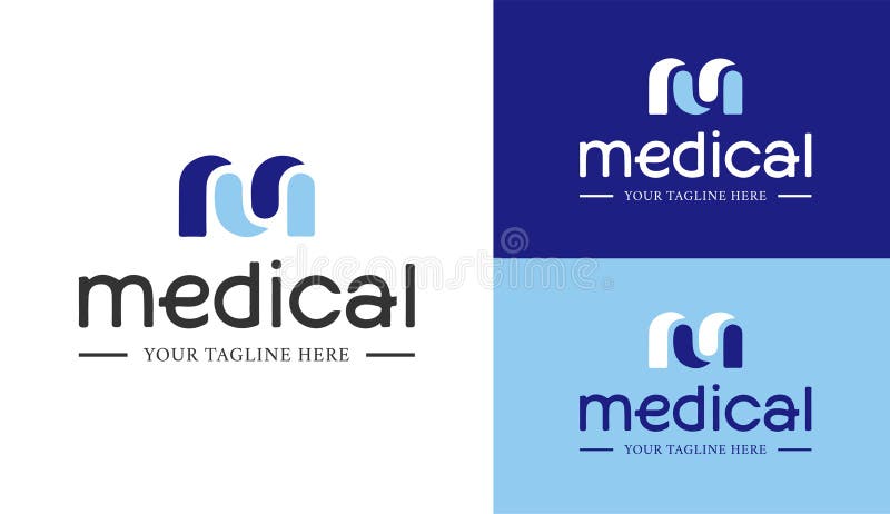 Modern Healthcare Medical Logo. Flat Vector Blue Medical Logo Design ...
