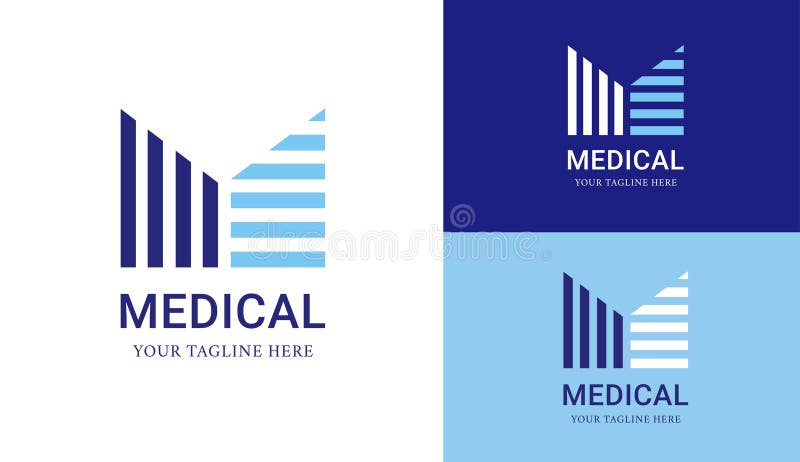 Modern Healthcare Medical Logo. Flat Vector Blue Medical Logo Design ...
