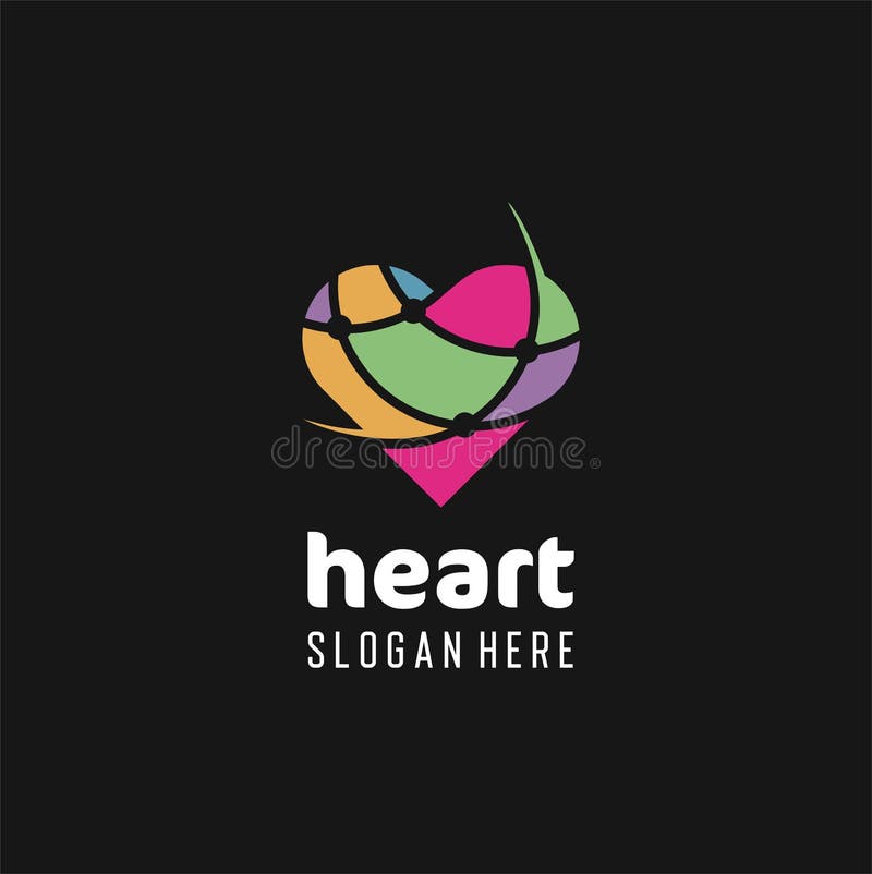 Modern Heart Icon. Colorfull Heart Icon Stock Vector - Illustration of ...