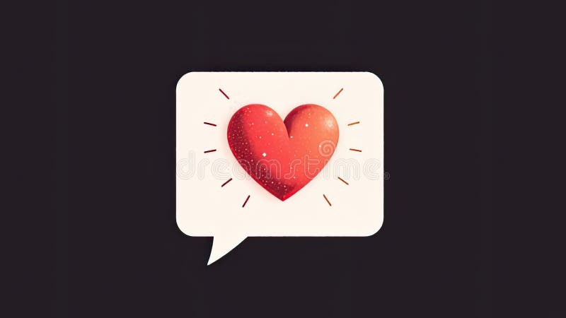 Modern Heart Notification Icon a Simple Positive Design Element for ...
