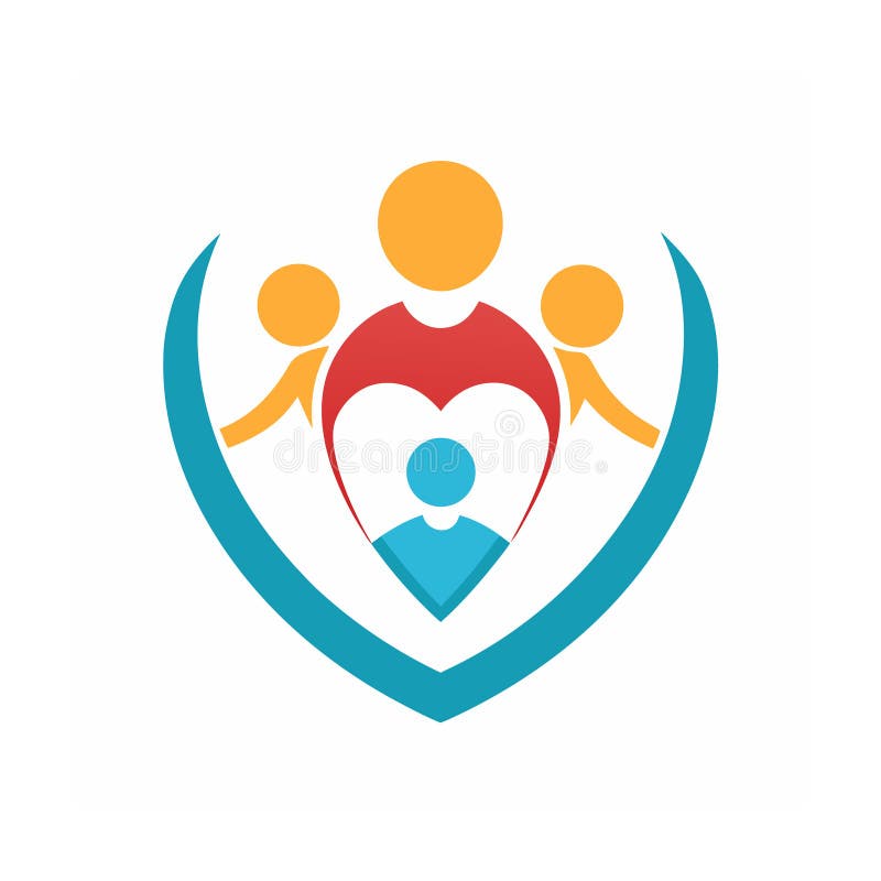 Passionate Child Care Modern Love Logo Stock Vector - Illustration of ...