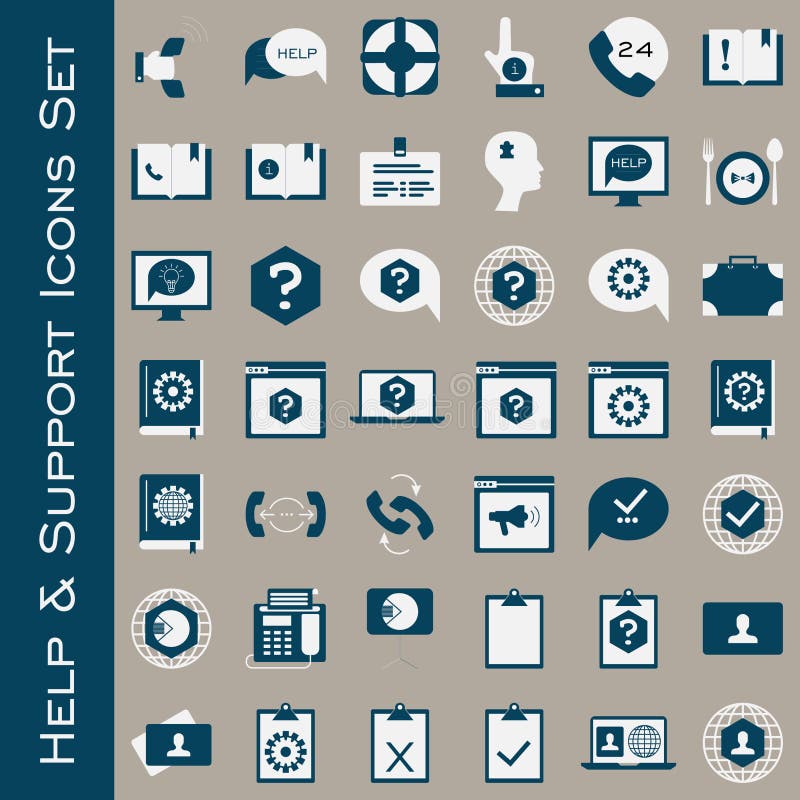 Support icons stock vector. Illustration of call, hotline - 19028677