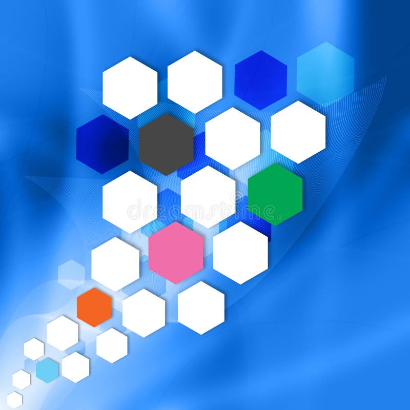 Modern Hexagon on Abstract Background Stock Illustration - Illustration ...