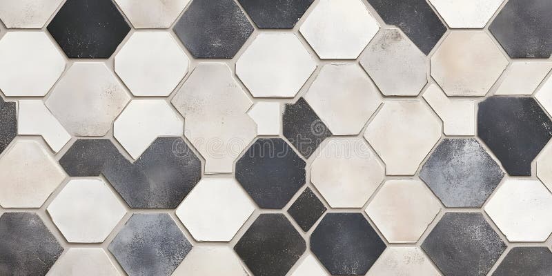 Seamless Hexagon Concrete Paving Stone Texture Stock Illustration ...