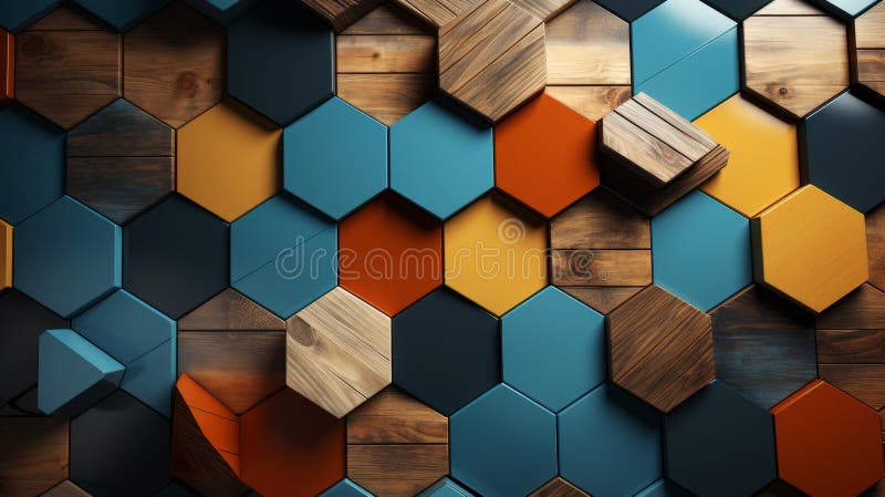 Modern Hexagon Pattern with Clean Lines and Flat Texture, Perfect for ...