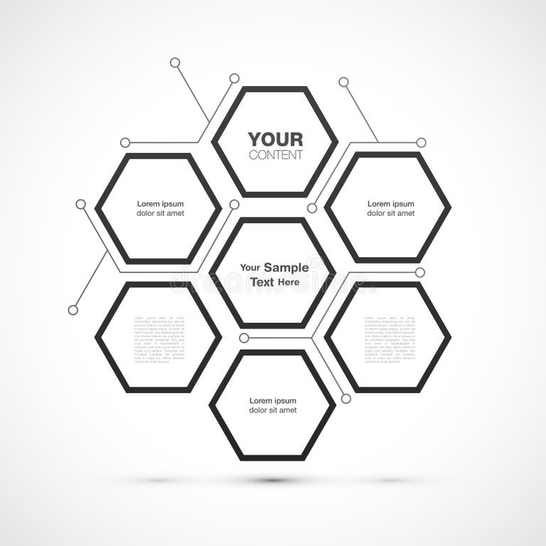 Modern hexagon web design stock vector. Illustration of line - 90274191