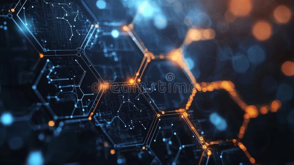 A Modern Hexagonal Framework Illuminated with Advanced Tech Features ...