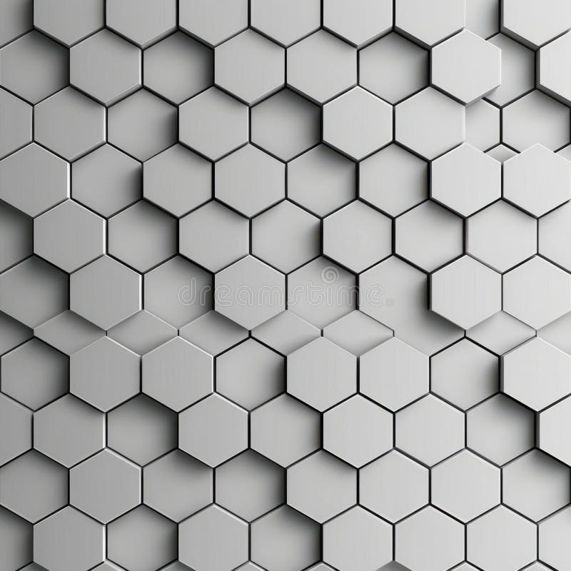 Modern Hexagonal Pattern in Neutral Tones Stock Image - Image of ...