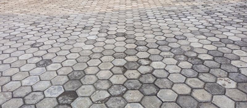 Modern Hexagonal Paving Tiles Pattern Stock Photo - Image of texture ...