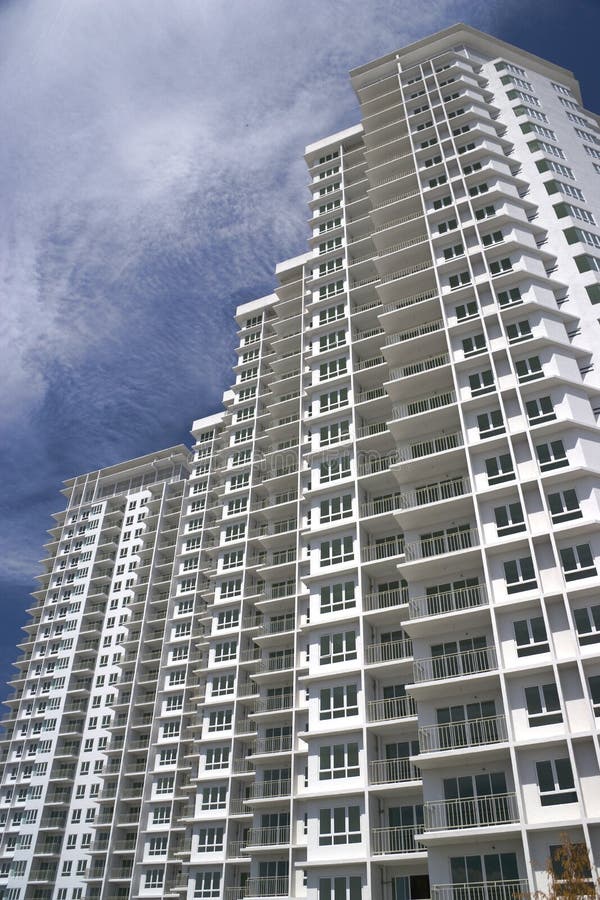 Modern Hi-Rise Apartments stock image. Image of condominiums - 7491397
