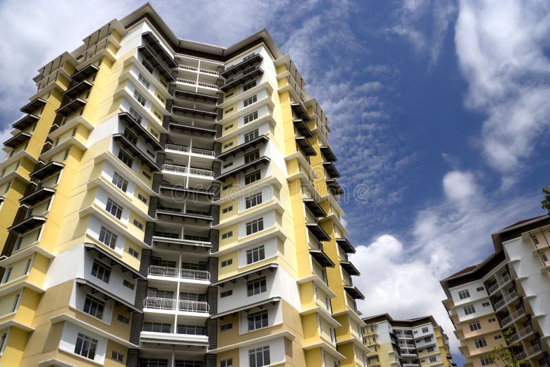 Modern Hi-Rise Apartments stock image. Image of condominiums - 7508431