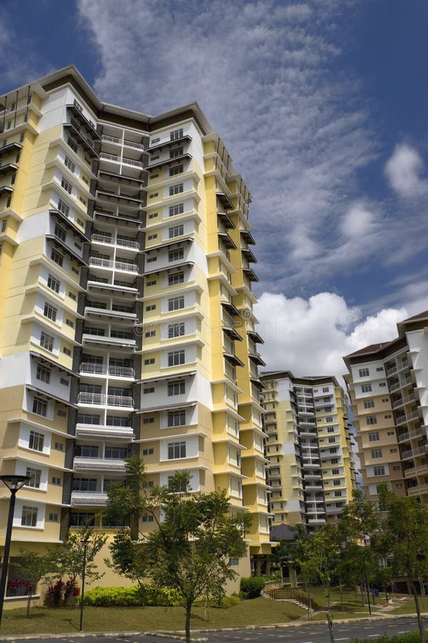 Modern Hi-Rise Apartments stock photo. Image of rent, flat - 7508436