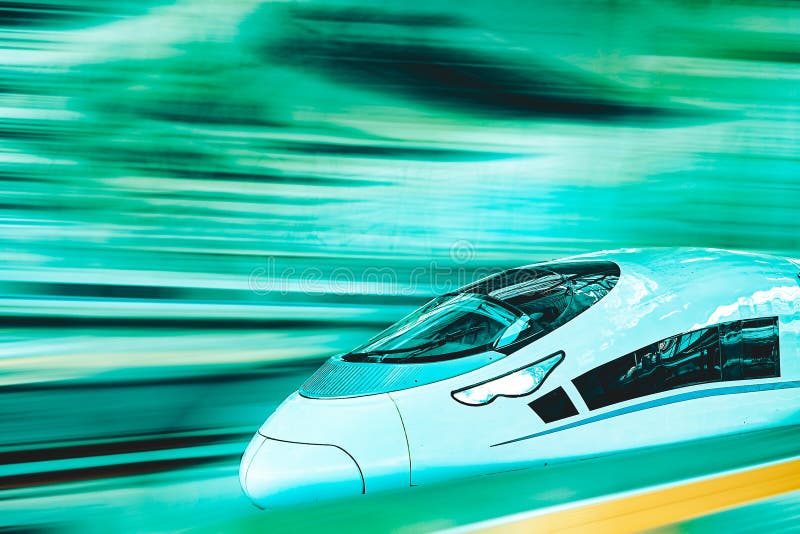 Modern Hi-Speed Passenger Train. Motion Effect Stock Photo - Image of ...