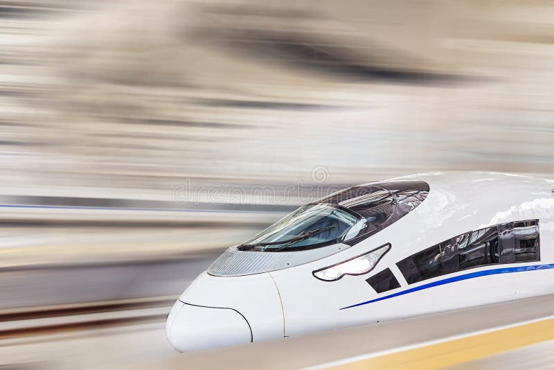 Modern Hi-Speed Passenger Train. Stock Photo - Image of fast, high ...