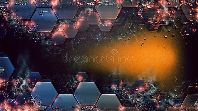 Modern Hi-tech Background with Hexagonal Honeycomb Structures Stock ...