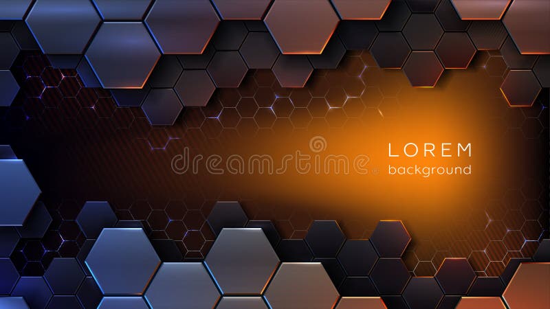 Modern Hi-tech Background with Hexagonal Honeycomb Structures Stock ...