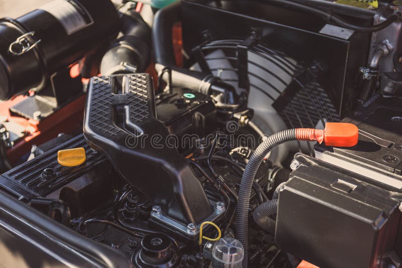 Modern Hi-tech Engine or Motor of Industrial Loader or Combine Vehicle ...